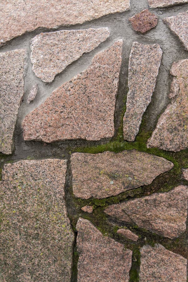 A wall lined with stone stock image. Image of grey, rough - 93620607