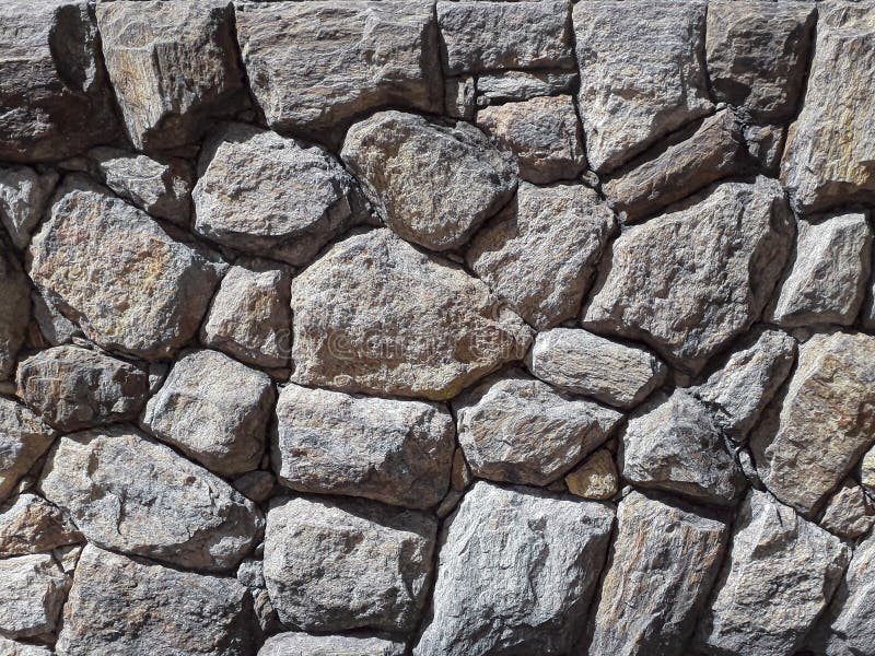 Wall Lined with Stones. Daylight. External Environment Stock Image ...