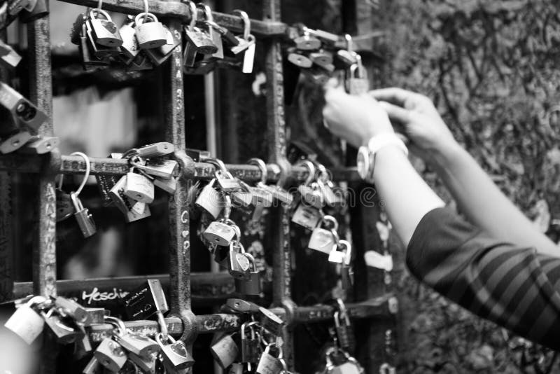 Wall with locks stock image. Image of julia, paint, tradition - 30918527