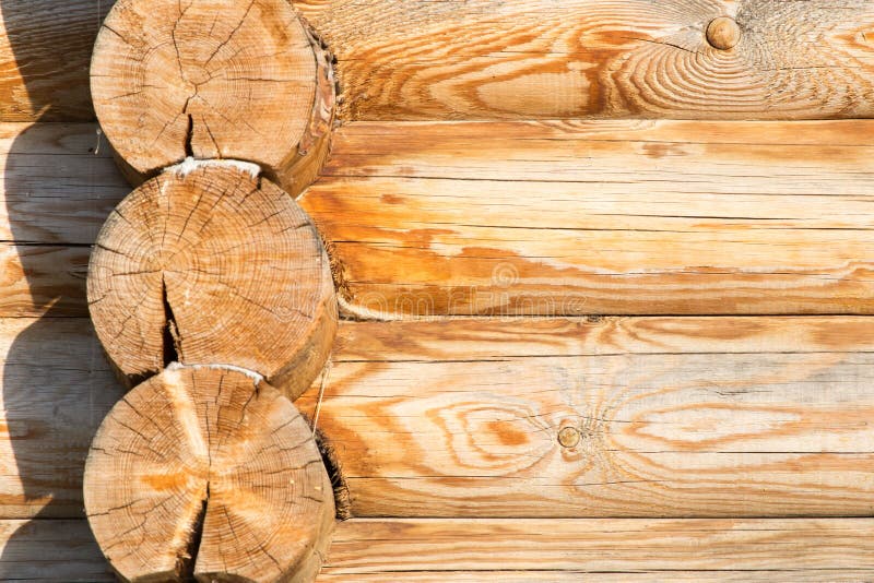 Wall with log stock photo. Image of house, design, grunge - 89683260