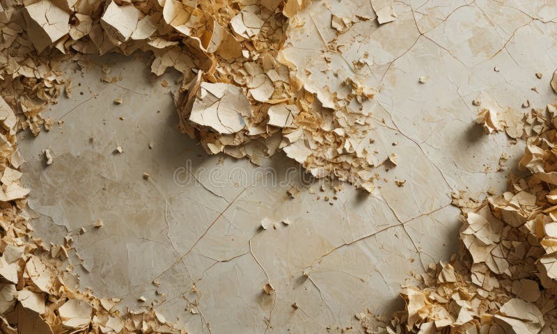 A Wall with a Lot of Peeling Paint is Shown in the Image. the Paint is ...