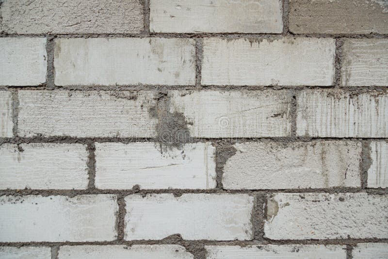 Wall Made of Aerated Concrete, Foam Concrete, Cellular Concrete ...