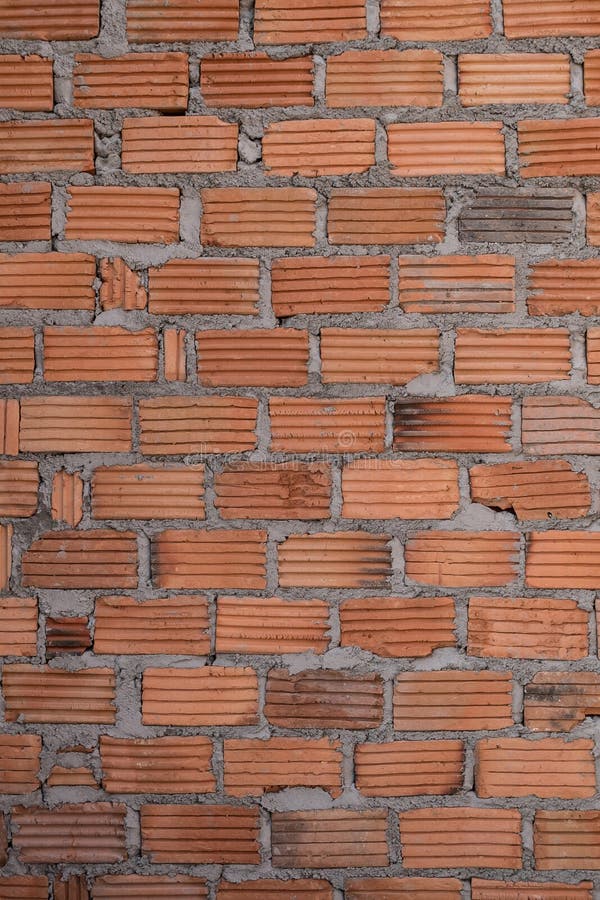 Wall Made Brick in Residential Building Construction Stock Image ...