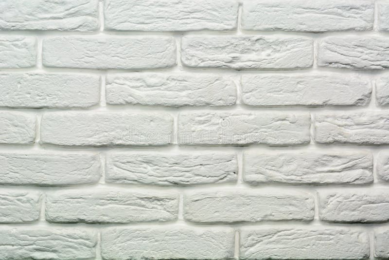 Wall is Made from Bricks and Painted with White Color Stock Image ...