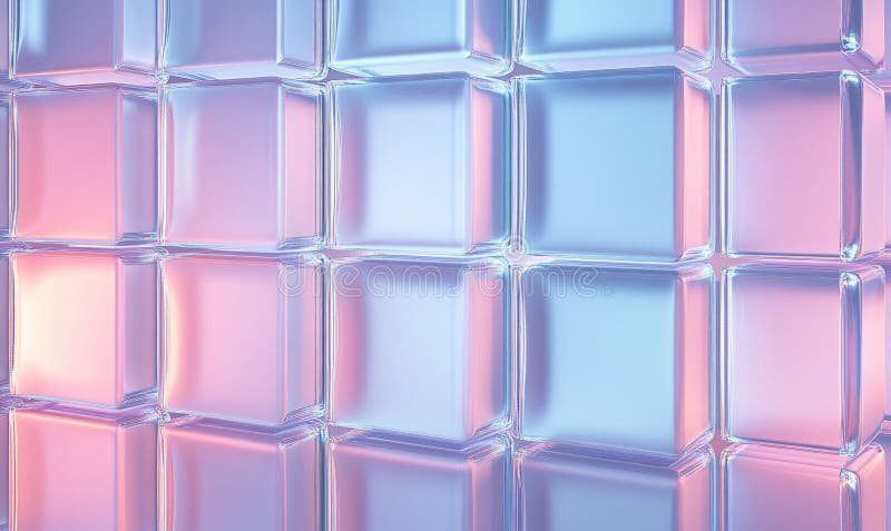 A Wall Made of Clear Glass Blocks Stock Illustration - Illustration of ...