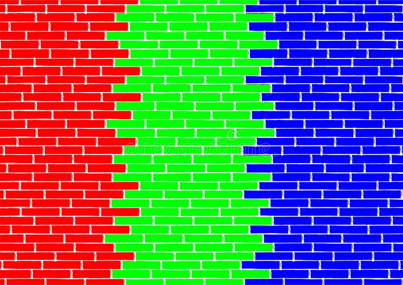 RGB Brick Wall - Cdr Format Stock Illustration - Illustration of green ...