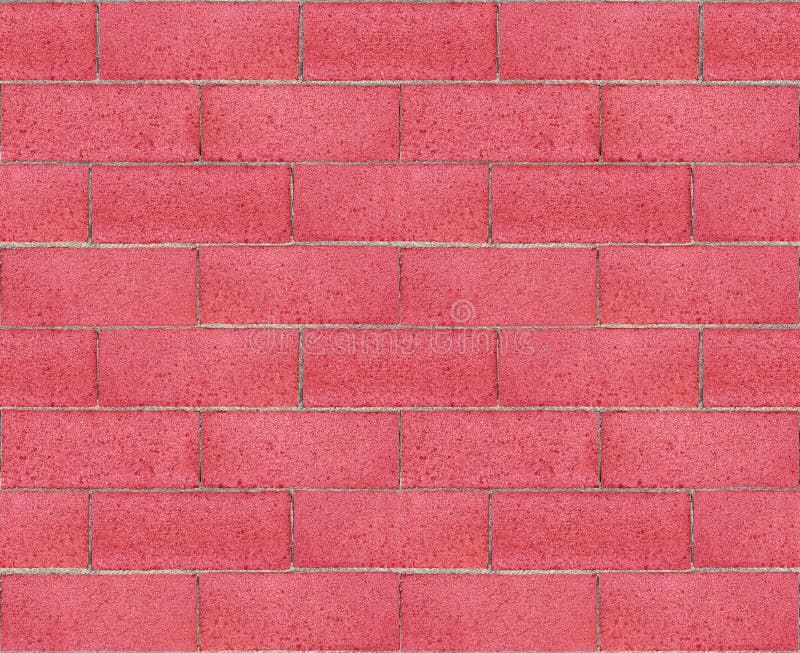 WALL MADE with COLORED in RED CONCRETE BLOCKS - Seamless Pattern ...