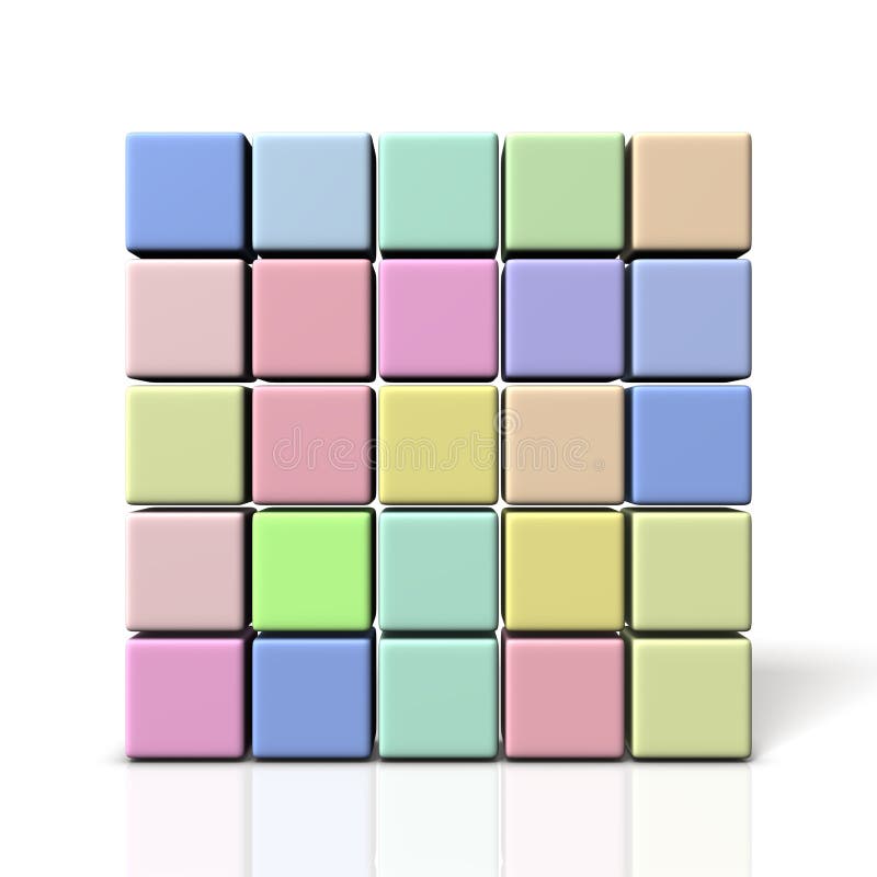 Wall Made of Colorful Boxes. Stock Illustration - Illustration of ...