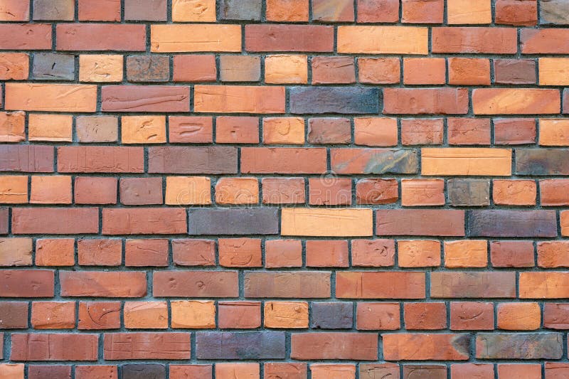 Wall Made of Dark Red Clinker Bricks Stock Image - Image of horizontal ...