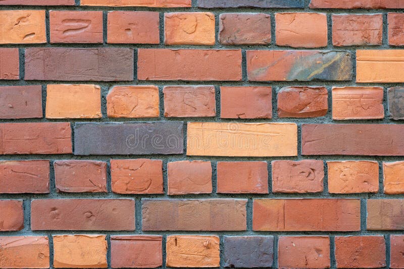 Wall Made of Dark Red Clinker Bricks Stock Photo - Image of pieces ...