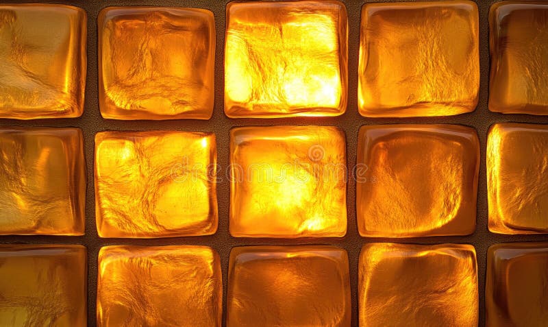 A Wall Made of Gold Colored Tiles Stock Image - Image of wall, abstract ...