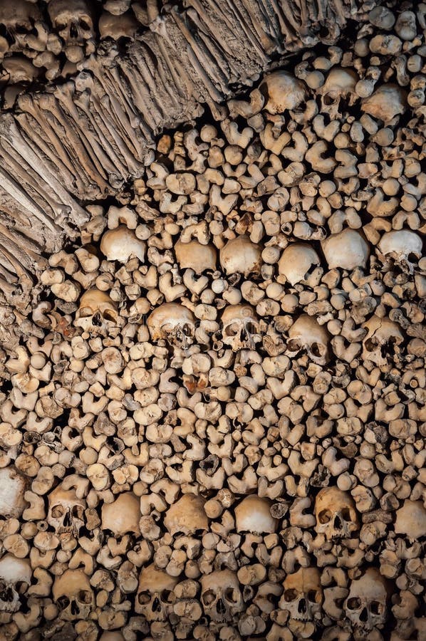The Wall Made of Human Bones and Skulls Stock Photo - Image of portugal ...