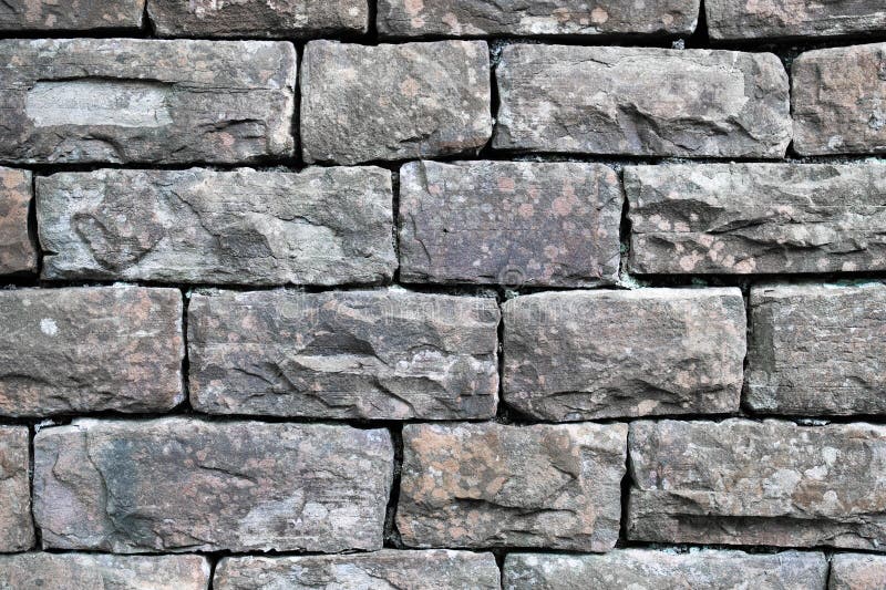 A Wall Made of Large Gray Blocks Stock Photo - Image of retro, dark ...