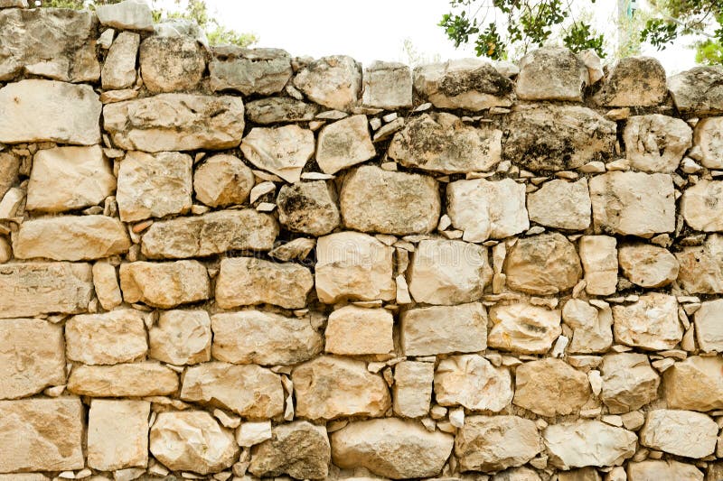 Wall Composed of Stones without Fastening Mortar Stock Image - Image of ...