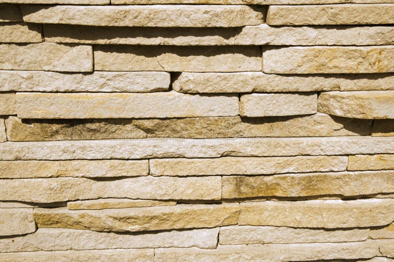 Close-up: Wall Made of Light Brown Limestone Bricks Stock Image - Image ...