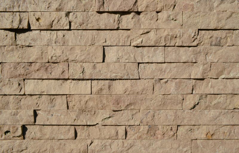 Wall Made of Light Color Bricks Background Stock Image - Image of wall ...