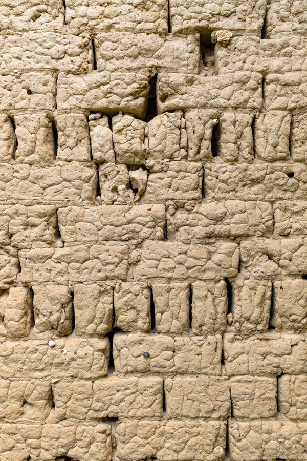 A Wall Made of Mud Bricks As Background and Texture Vertical Stock ...