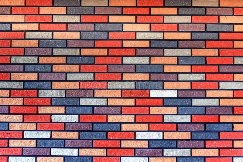 Wall Made of Multi-colored Bricks. Bricks Background Stock Photo ...