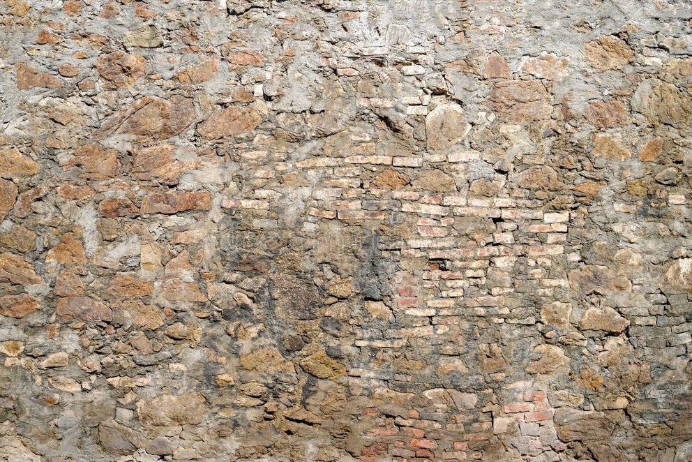 Wall Made of Natural Stone Built and Grouted Stock Photo - Image of ...