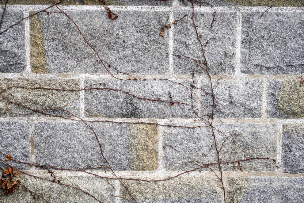 Wall Made of Natural Stone Built and Grouted Stock Photo - Image of ...