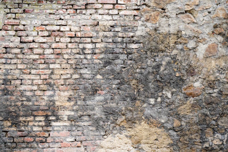 Wall Made of Natural Stone Built and Grouted Stock Image - Image of ...