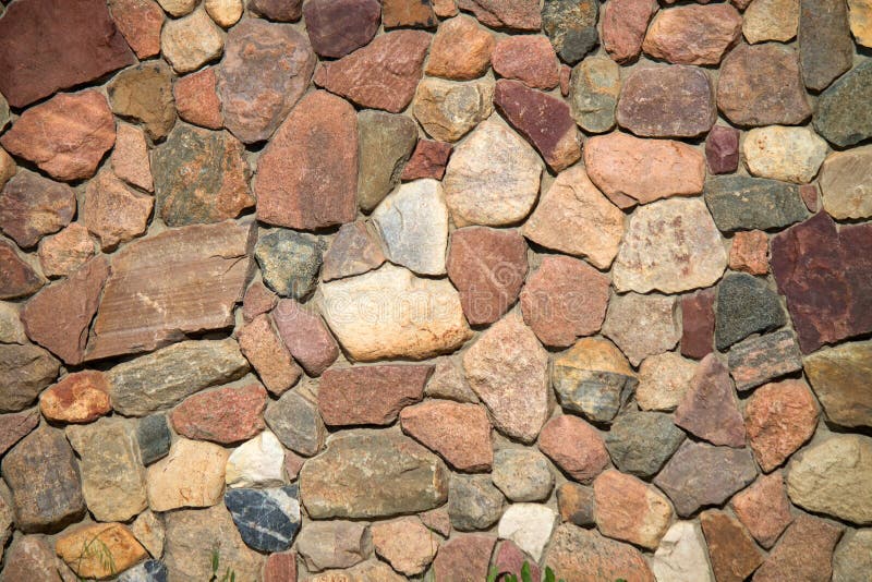 The Wall is Made of Natural Stone Stock Image - Image of brick, wall ...