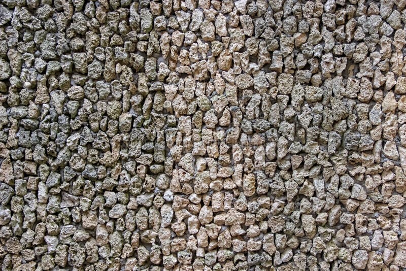 Wall Made of Naturally Perforated Stones Stock Image - Image of cement ...