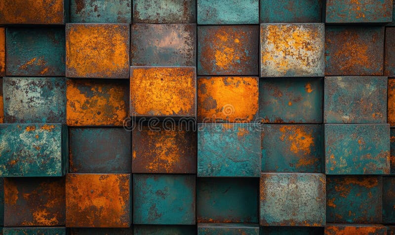 A Wall Made of Old, Rusty Bricks Stock Photo - Image of architecture ...