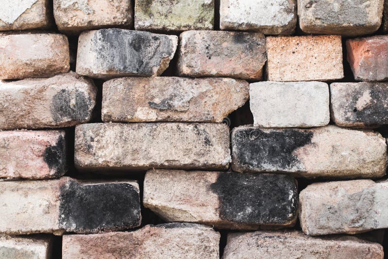 Wall Made of Old Used Bricks Stock Photo - Image of rough, outdoor ...