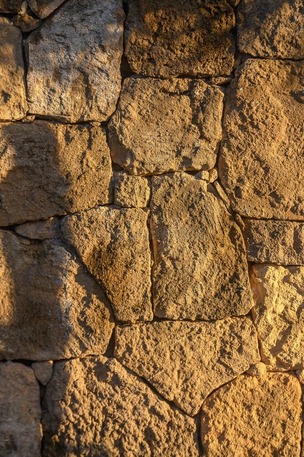 Wall Made of Real Stone As a Background in the Sun 4 Stock Image ...
