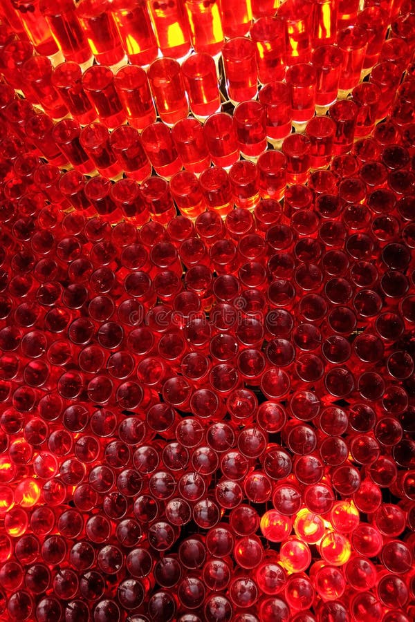 Wall Made of Red Bottle Bottoms Background of Red Bottle Bottoms Stock ...