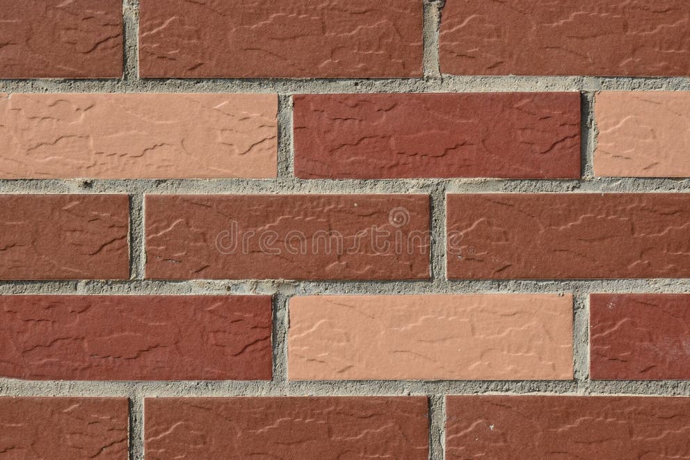 Wall Made of Red and Pink Bricks Stock Image - Image of bricks, graphic ...