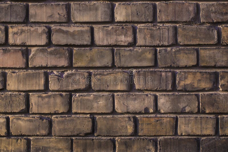 Wall Made from Red and Sometimes Colorful Bricks of Regular Shapes and ...