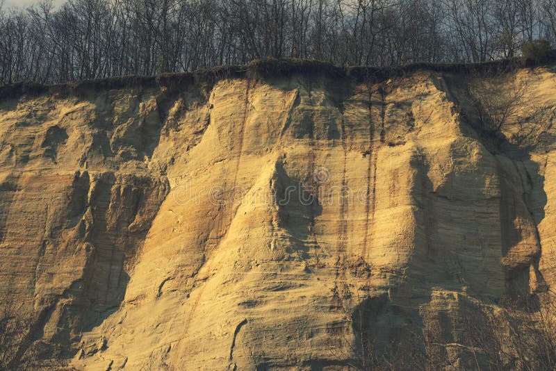 Wall Made of Sand, Sand Cliff. High Quality Photo Stock Photo - Image ...