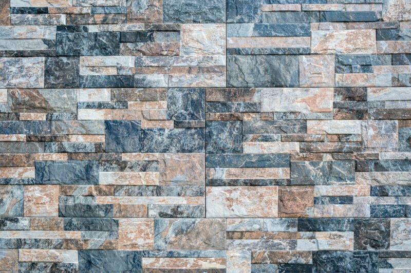 Wall Made of Small Stone Tiles Stock Image - Image of wall, detail ...