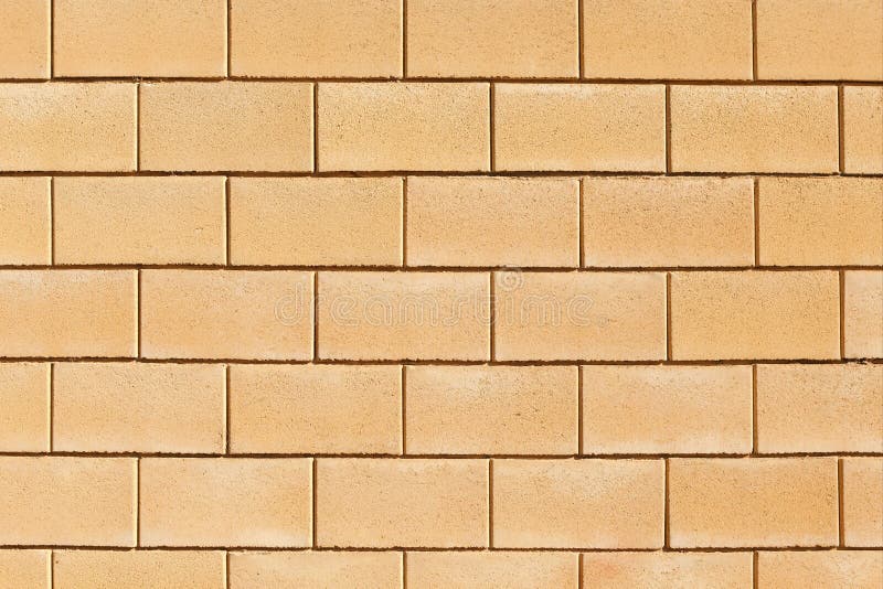 Wall Made of Smooth, Rectangular Yellow Sandstone Blocks. Background ...