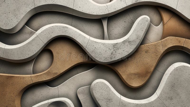 A Wall Made of Stone with a Wave Pattern Stock Illustration ...