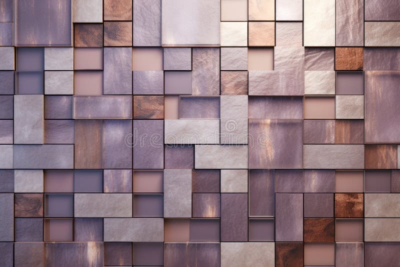 Wall Made Up of Different Colored Squares of Varying Sizes. Generative ...