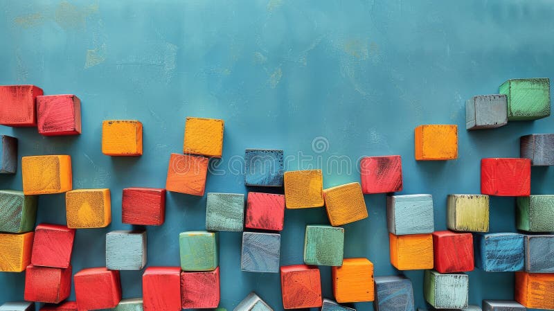Colorful Block Wall stock photo. Image of urban, background - 310891028