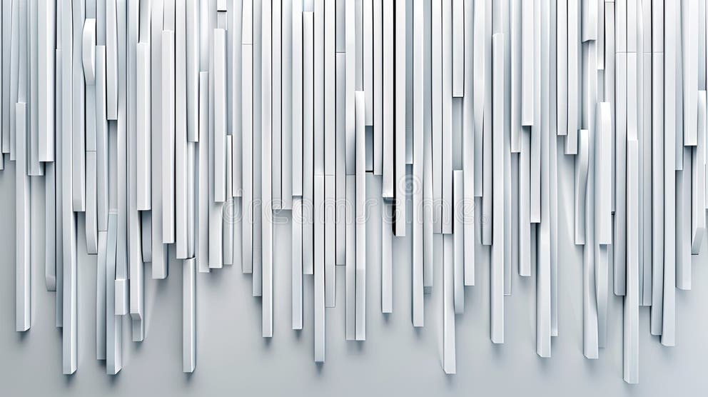 A Wall Made Up of Many Rectangular White Shapes of Various Sizes ...