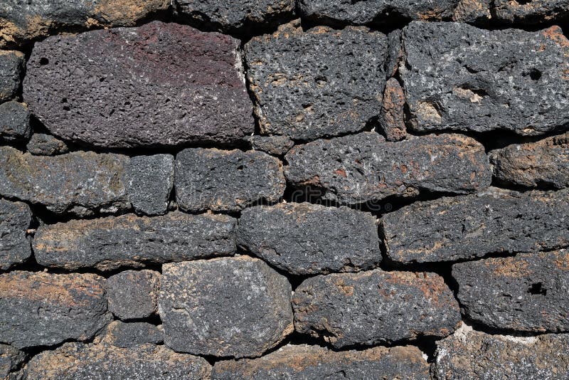 Volcanic Stone bricks. stock photo. Image of gray, urban - 62979770