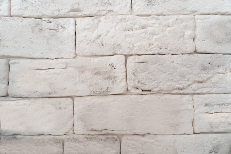 The Wall is Made of White Rectangular Blocks Stock Image - Image of ...
