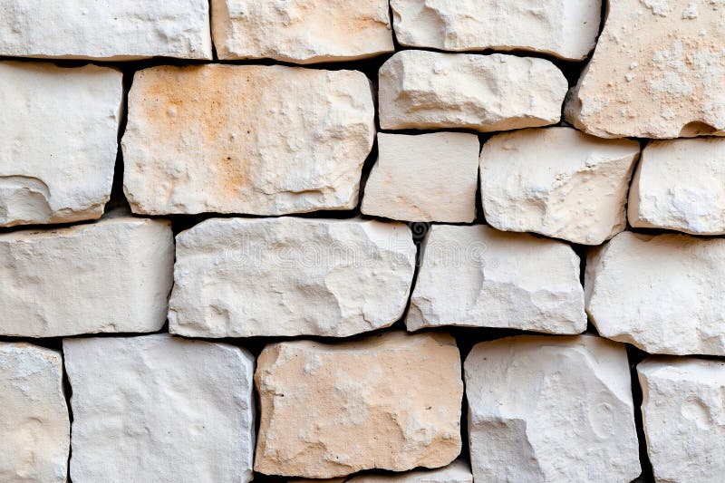 A Wall Made of White Stone Blocks Stacked on Top of Each Other Stock ...
