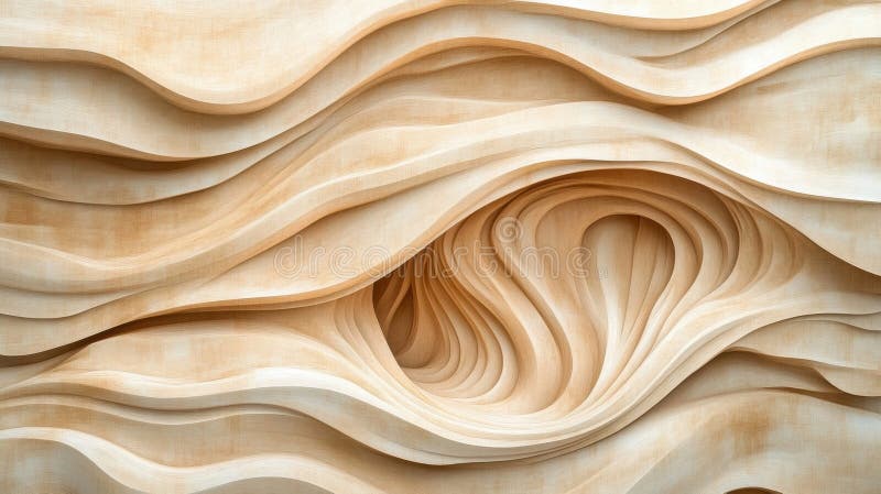A Wall Made of Wood with a Wave Pattern Stock Illustration ...