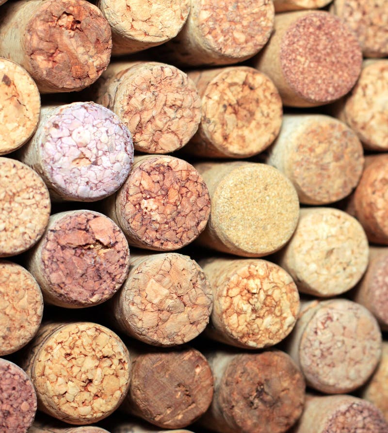 Wall of Many Different Wine Corks. Closeup of Wine Corks. Close Up of ...