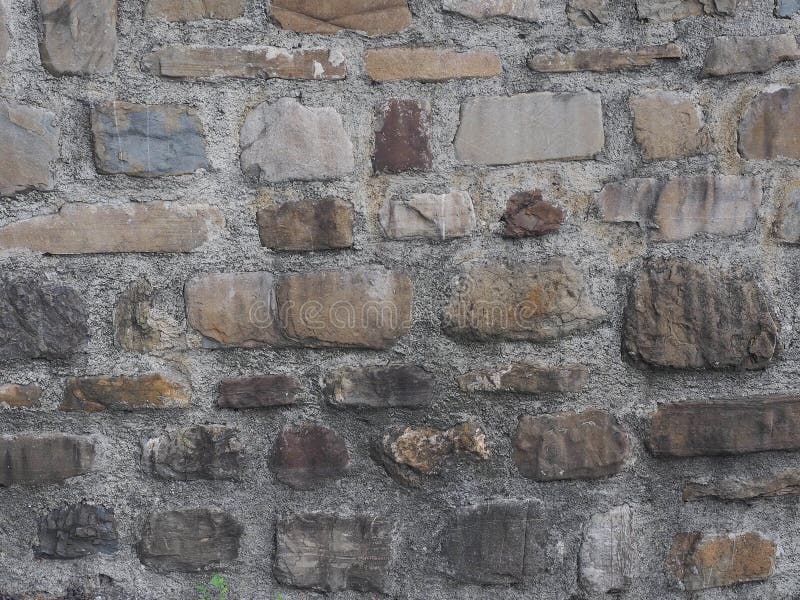Wall with Masonry of Rough Stone of Various Shapes and a Thick Gray ...