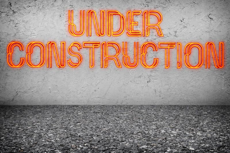 Wall with Message UNDER CONSTRUCTION Stock Photo - Image of component ...