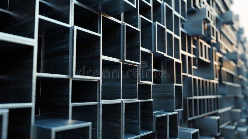 A Wall of Metal Boxes with a Lot of Empty Space between Them Stock ...