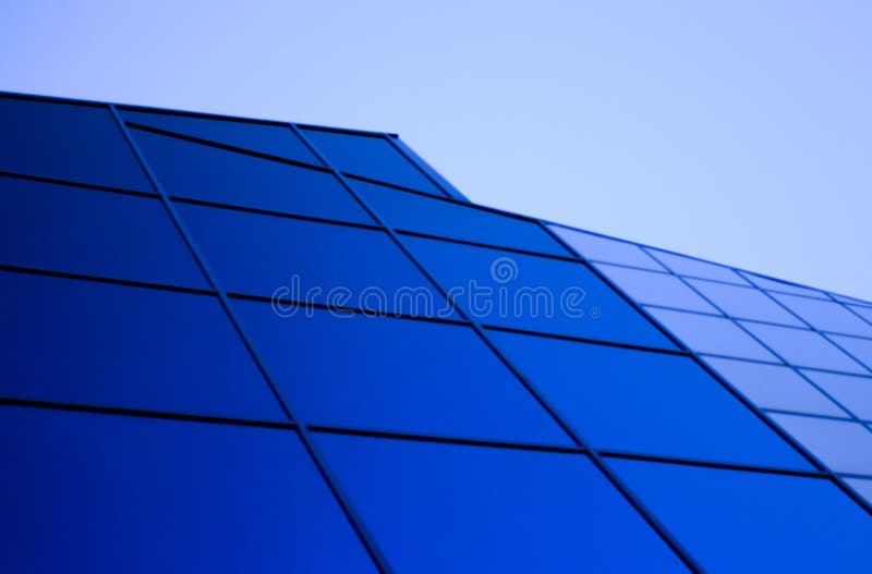Wall Modern Architecture. Business, High Technology Blue Background ...
