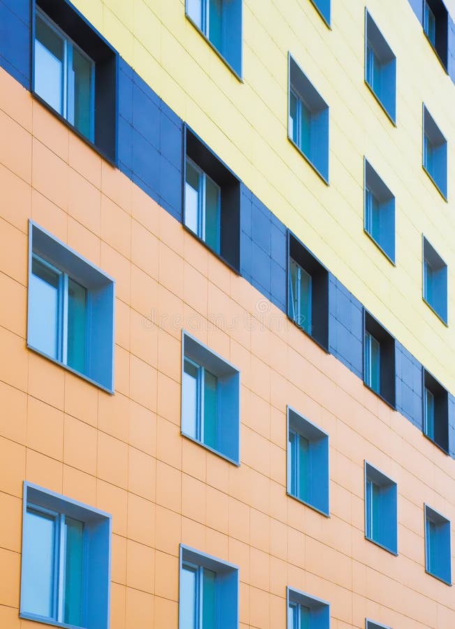 Wall of the Modern Building Stock Image - Image of color, building: 5449763